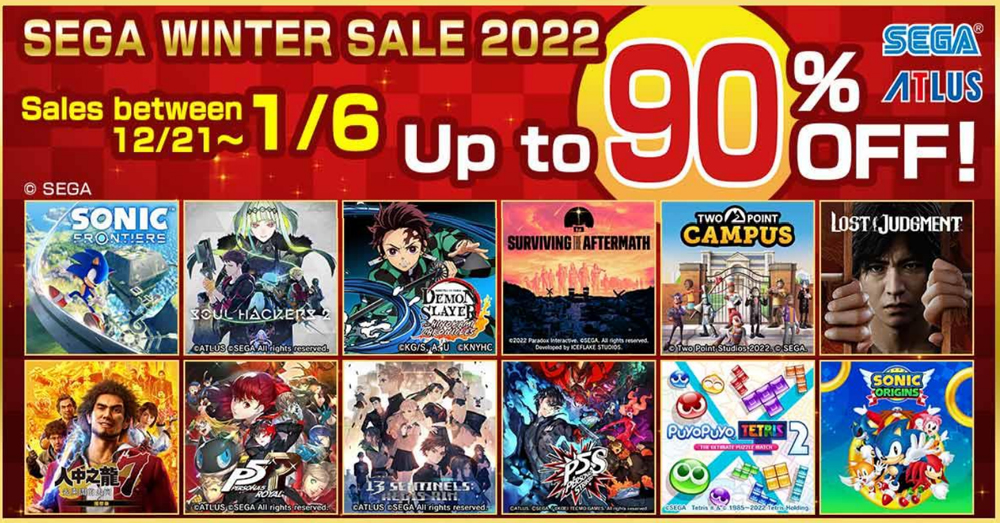 SEGA Winter Sale 2022 Tiba di PlayStation Store, Banjir Diskon Game Hingga 90% | GamerWK